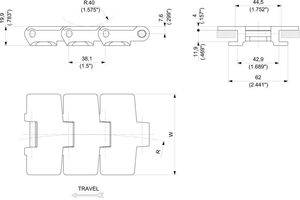 Tynic | Regina Plastic Conveyor Chains: 880T Series