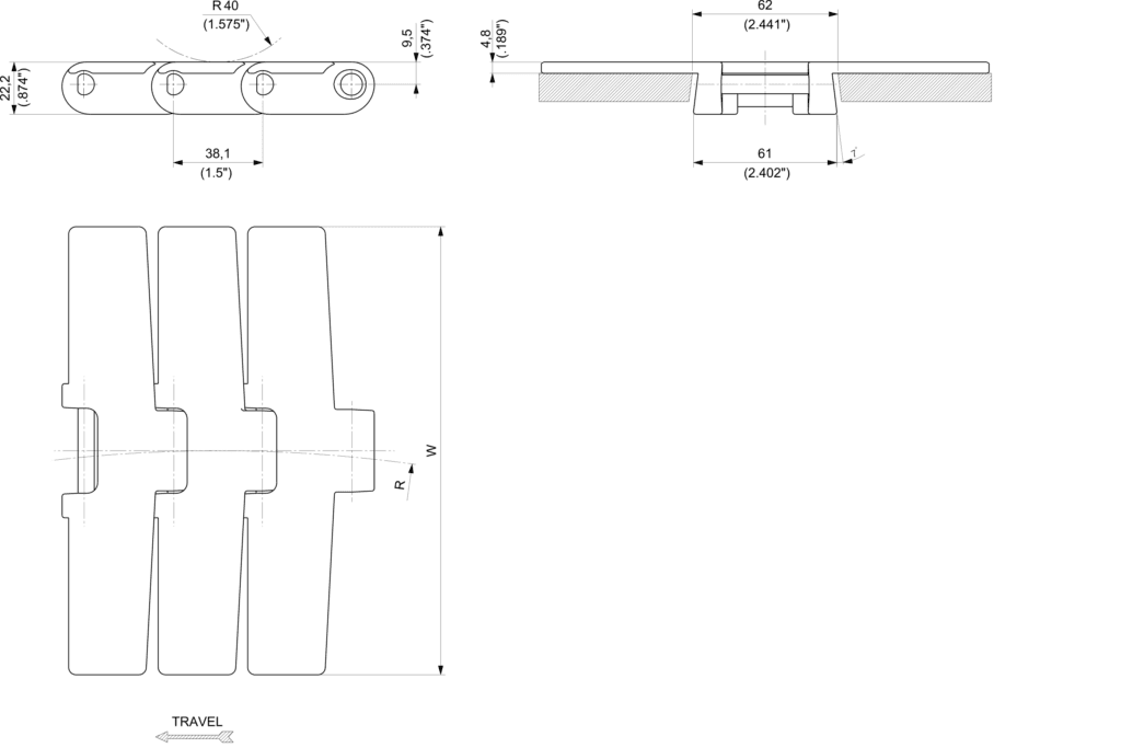 Tynic | Regina Plastic Conveyor Chains: 882 Series